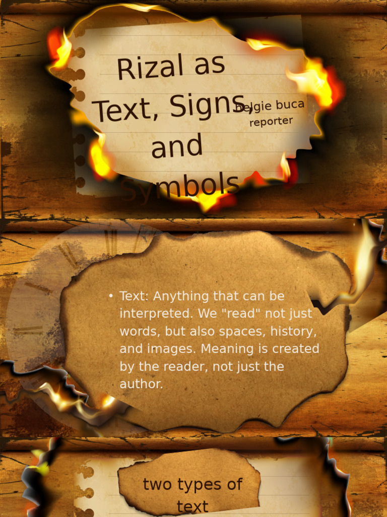 Rizal As Text, Signs, and Symbols | PDF