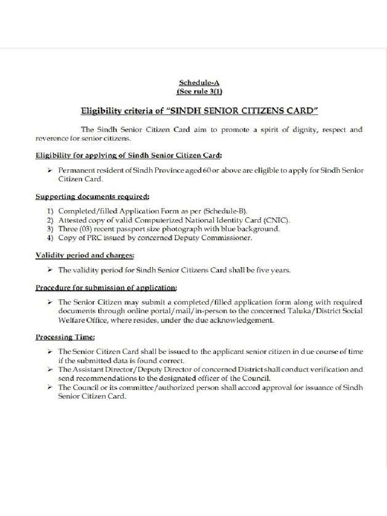 Senior Citizen Card | PDF