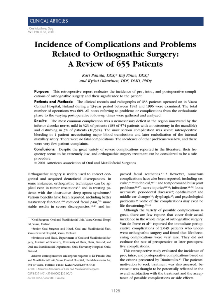 Incidence of Complications and Problems | PDF | Clinical Medicine ...