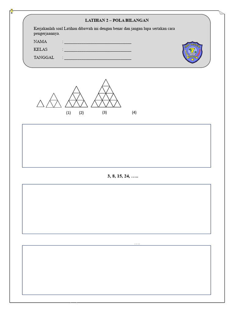 Latihan Pola Bilangan | PDF