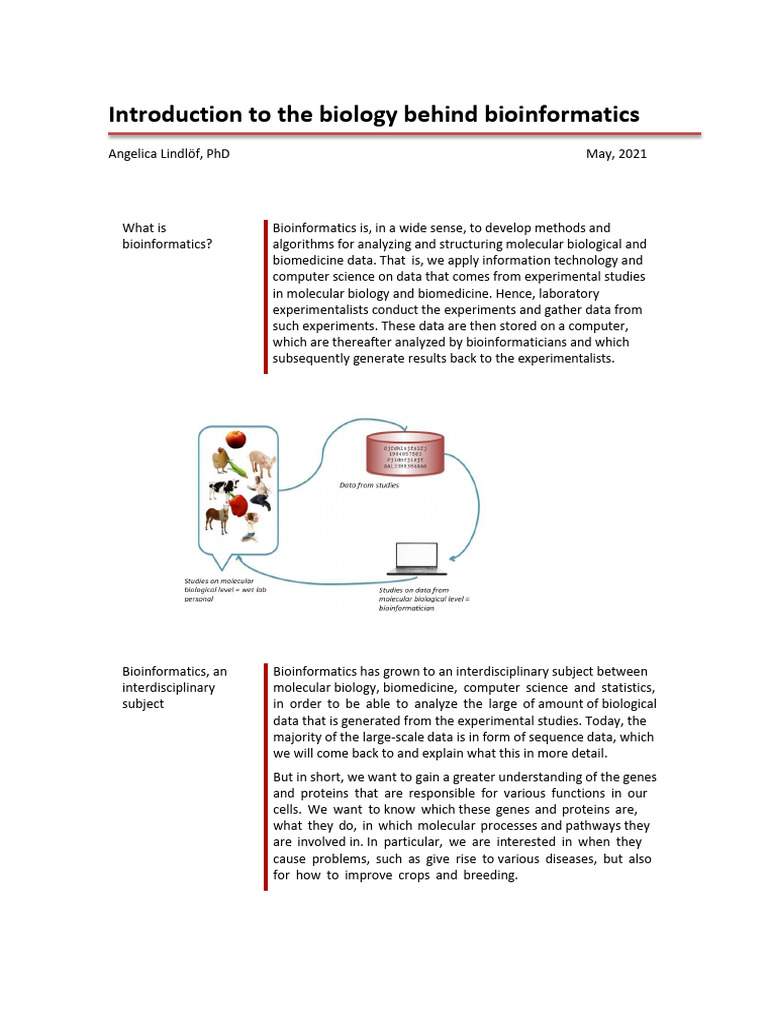 Primer On Molecular Biology and Bioinformatics | PDF | Translation (Biology) | Gene