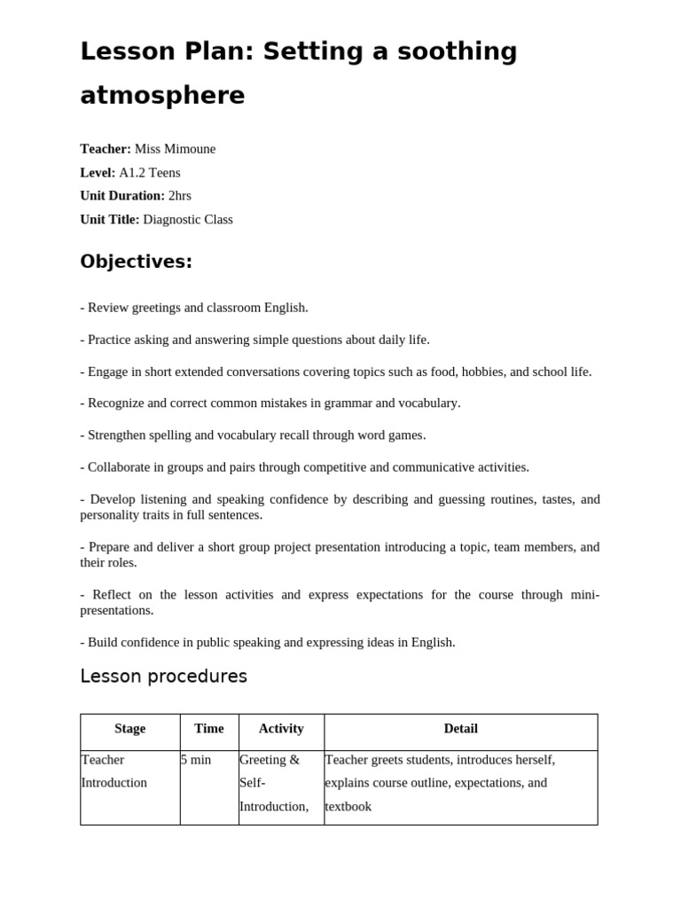 Lesson 1 Teens A1.2 | PDF | Vocabulary | English Language