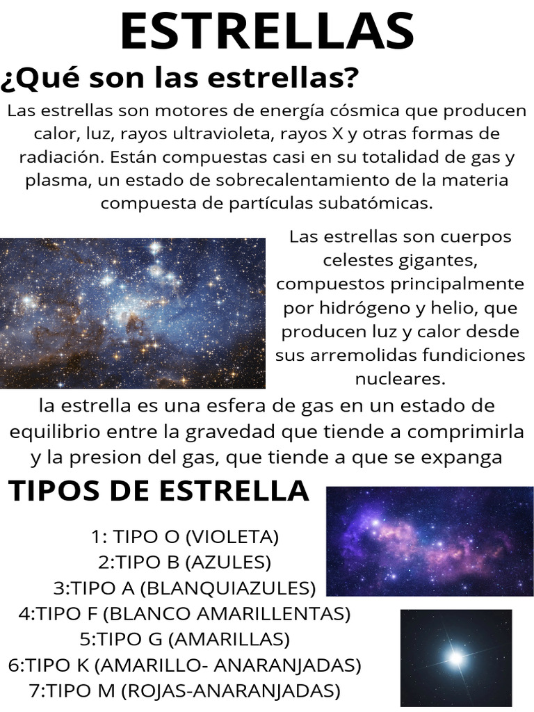 Tipos de Estrellas y su Composición | PDF