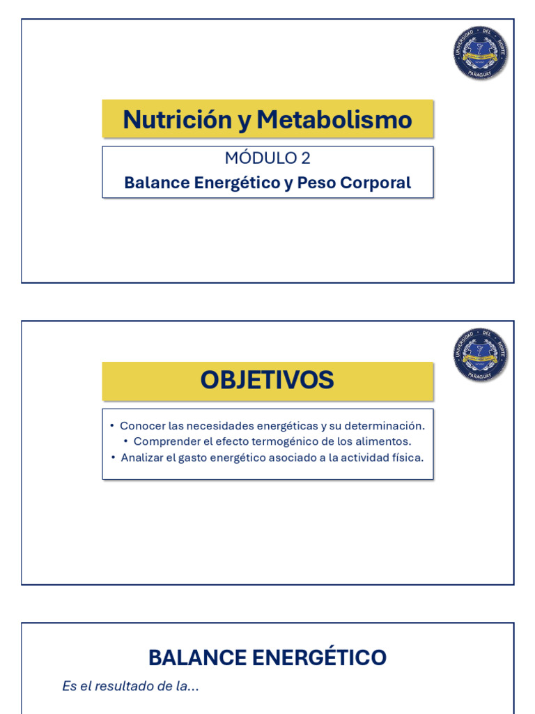 Balance Energético y Control del Peso | PDF | Nutrición | Dieta y nutrición