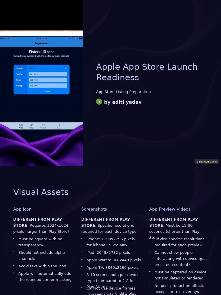 Apple App Store Launch Readiness | PDF | Google Play | Mobile App