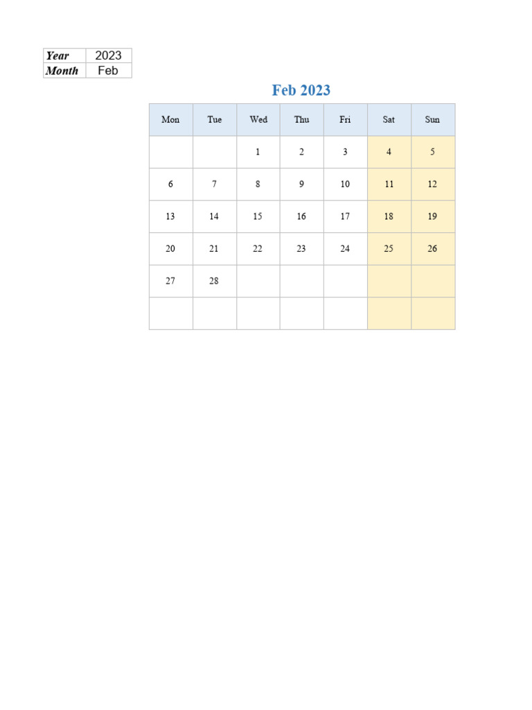 Productivity Spot Calendar-Template | PDF