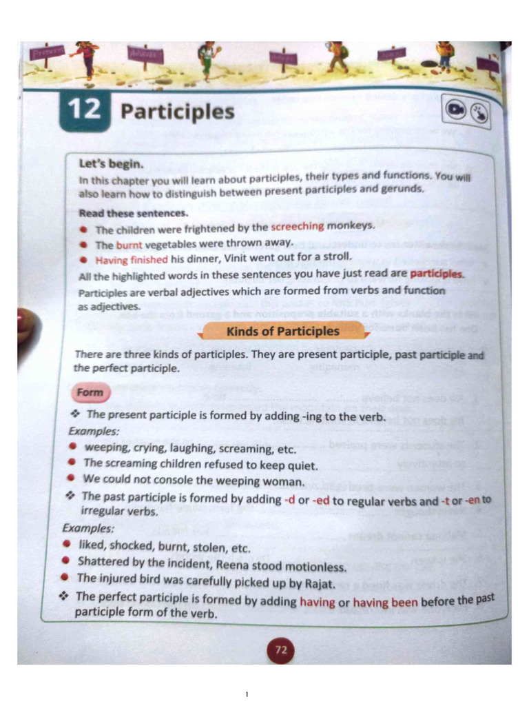 8th Garodia Eng I - Participles | PDF