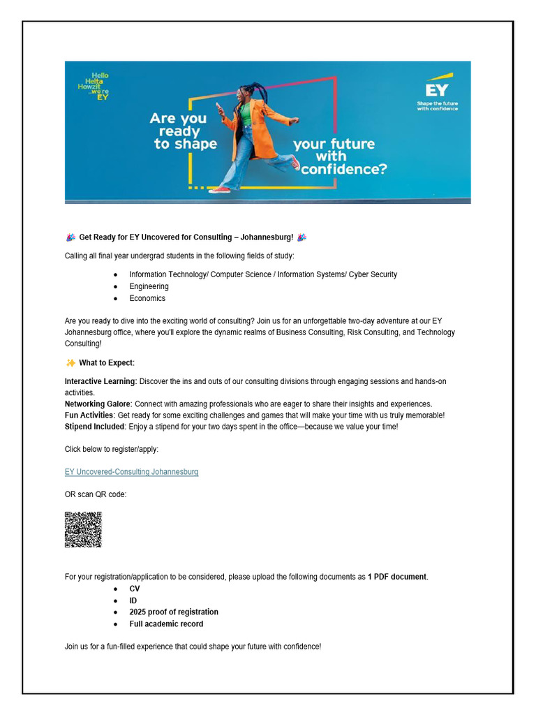 EY Uncovered - Consulting JHB | PDF
