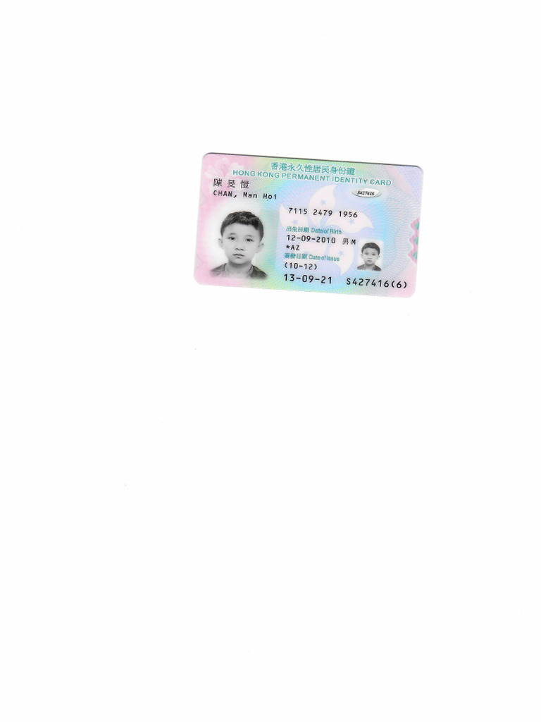 Chan Man Hoi Id | PDF