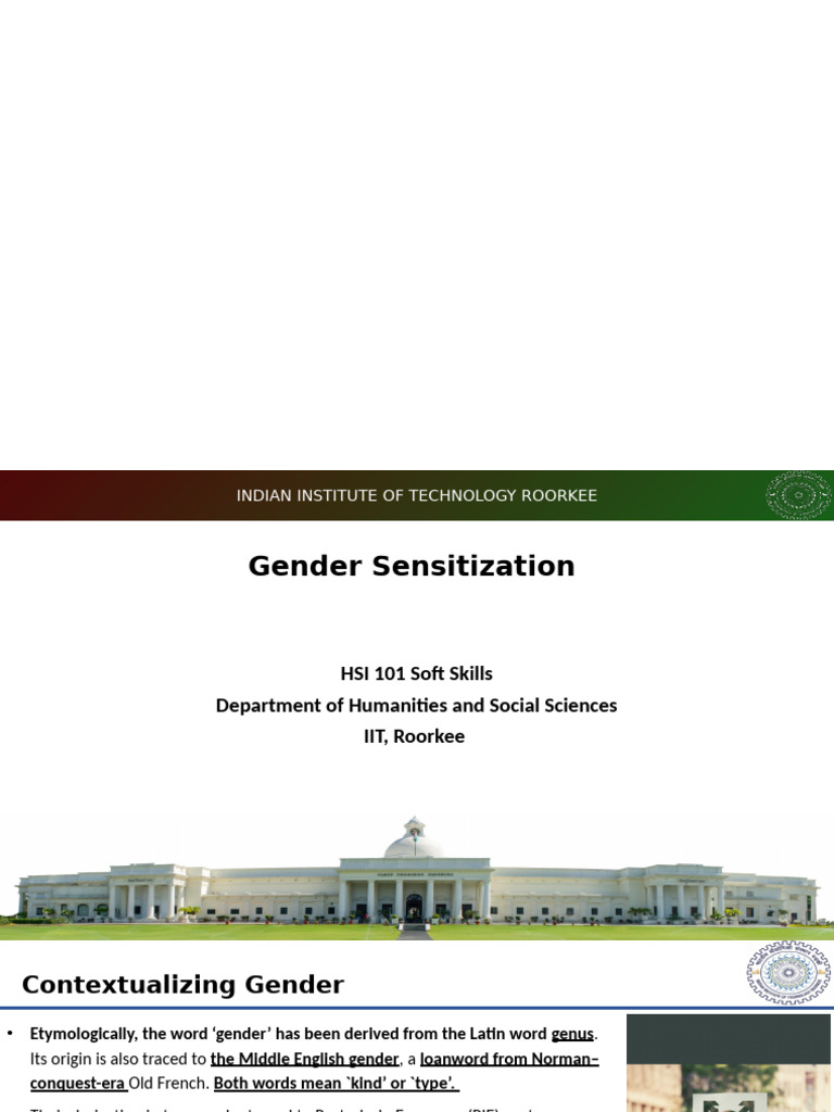 Gender Sensitization and Social Constructs | PDF | Gender | Gender Studies