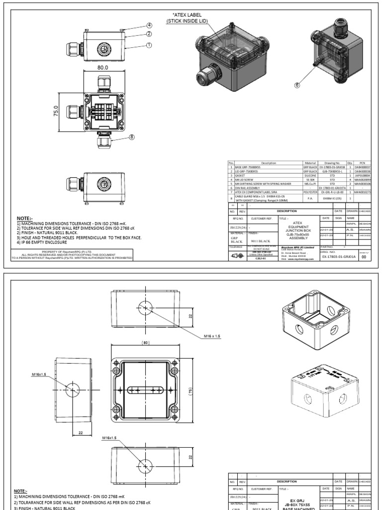 ATEX Junction Box Specifications | PDF