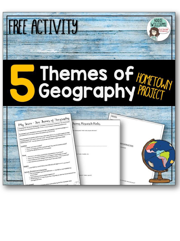 FiveThemesofGeographyProjectaboutYourTownFREE 1 | PDF | Information ...