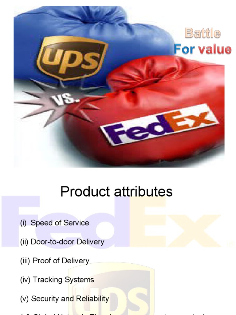 Ups Vs Fedex | PDF | United Parcel Service | Fed Ex