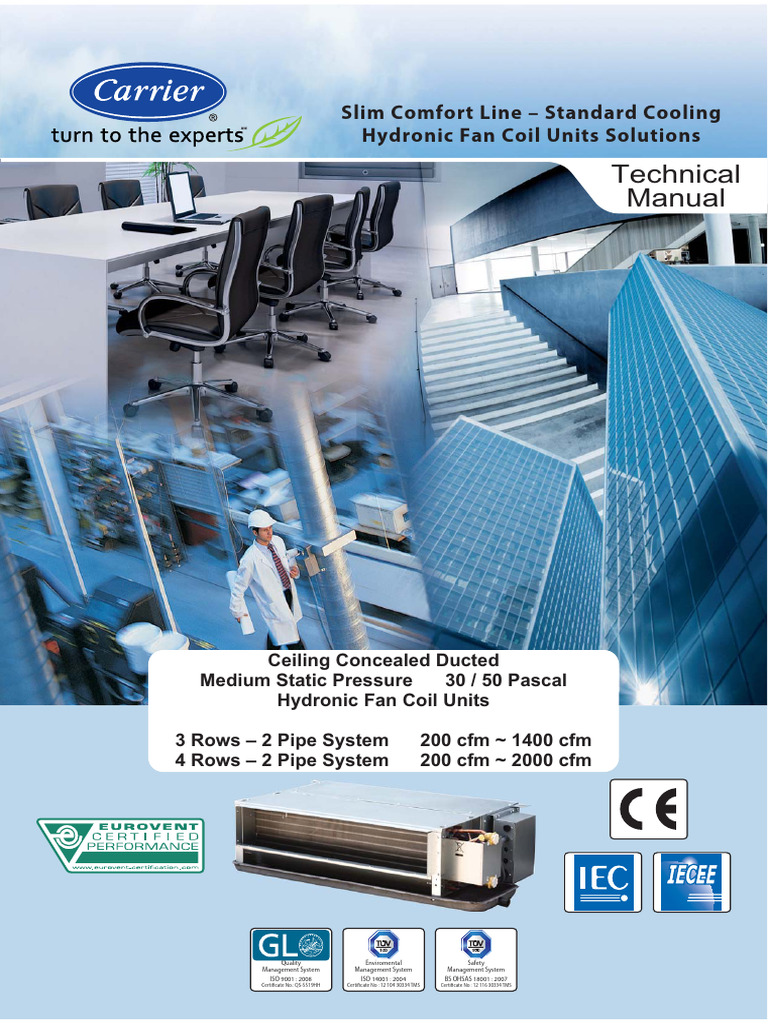 Slim Comfort Hydronic Fan Coil Units | PDF | Pipe (Fluid Conveyance ...