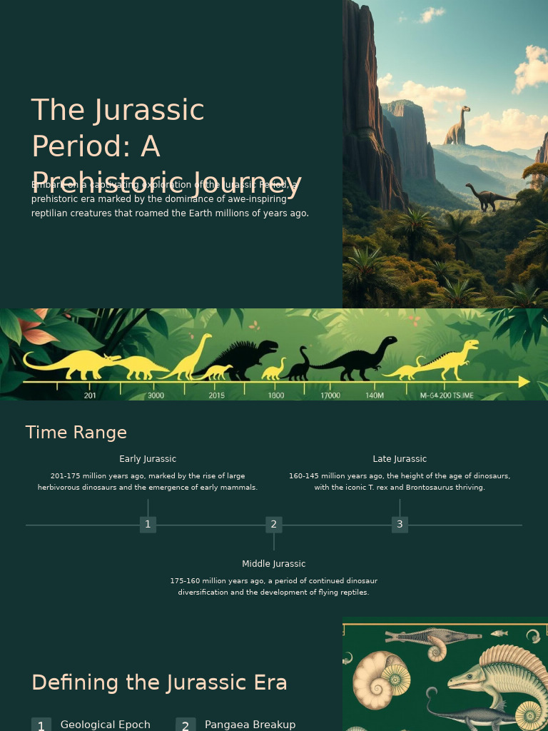 The Jurassic Period A Prehistoric Journey | PDF | Dinosaurs | Earth ...