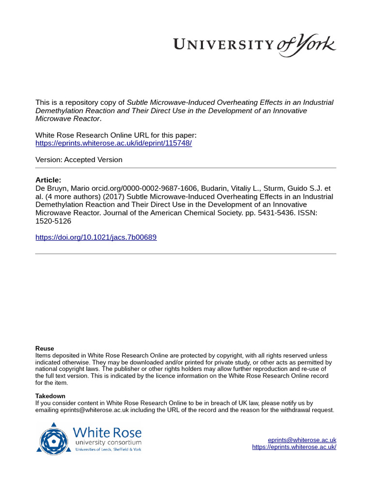 Microwave-Induced Overheating in Demethylation | PDF | Heat Transfer ...