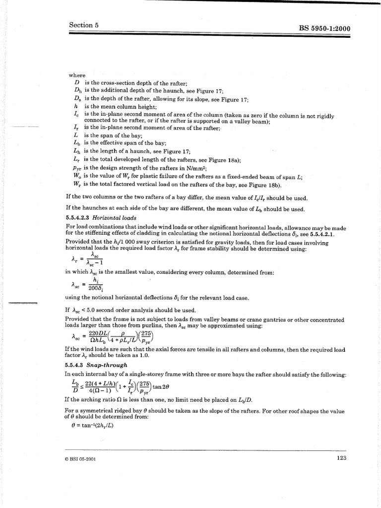 BS 5950-1-2000 Structural Use of Steelwork - Part133 | PDF