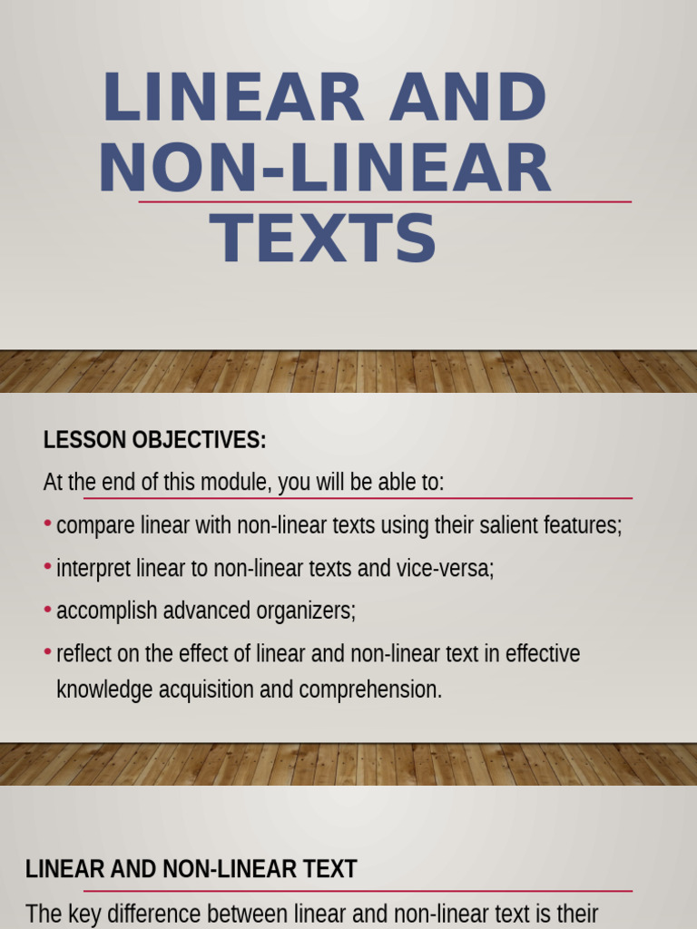 Linear vs Non-Linear Texts Explained | PDF | Recycling | Nonlinear System