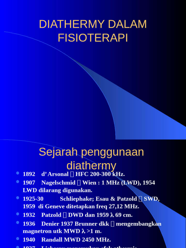 Diathermy Dalam Fisioterapi | PDF