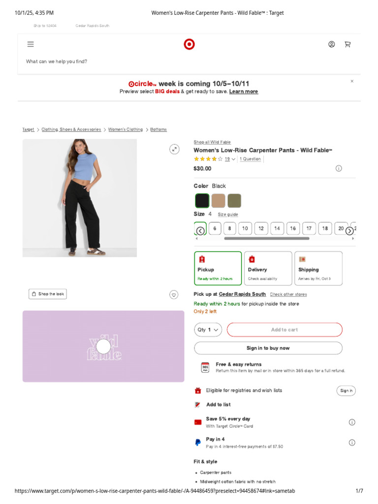 Wild Fable Women's Carpenter Pants Review | PDF | Target Corporation ...