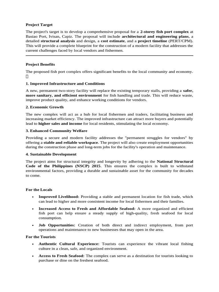 2-Storey Fish Port Complex | PDF | Infrastructure | Food Security
