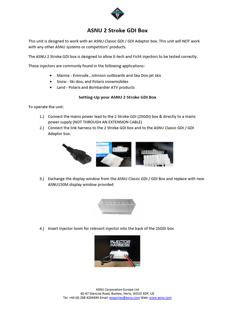 ASNU 2 Stroke GDI Box Setup Guide | PDF | Fuel Injection | Pump