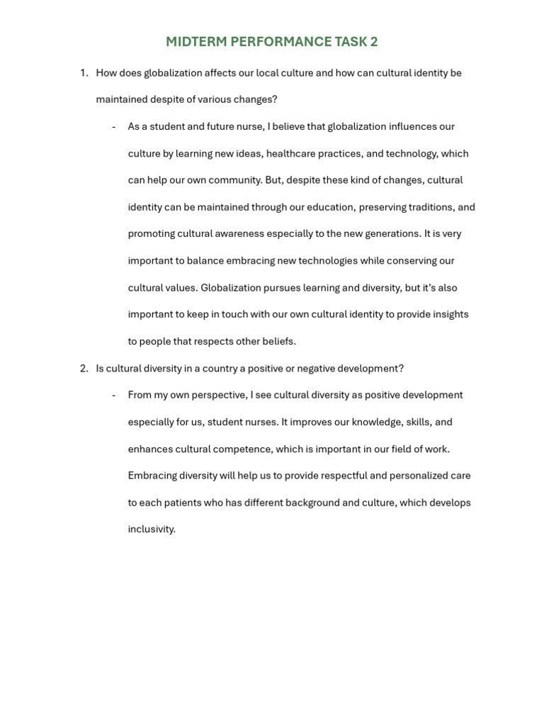 Sese - Midterm Performance Task 2 | PDF