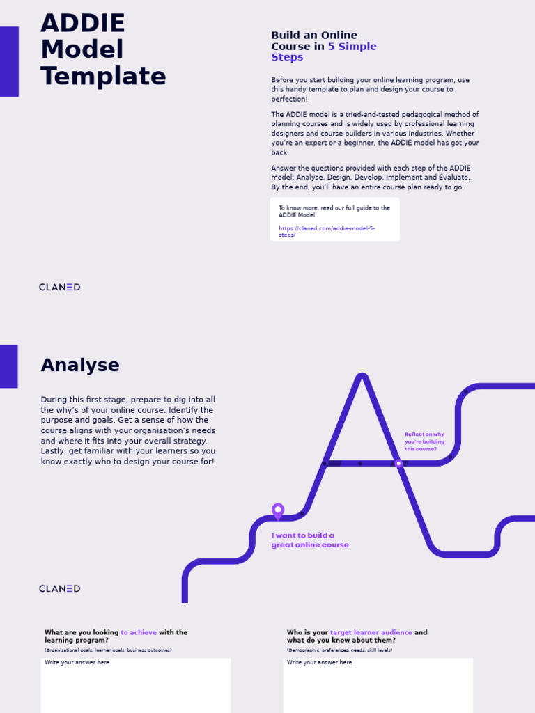 ADDIE Model Course Planning Template | PDF | Learning | Educational ...