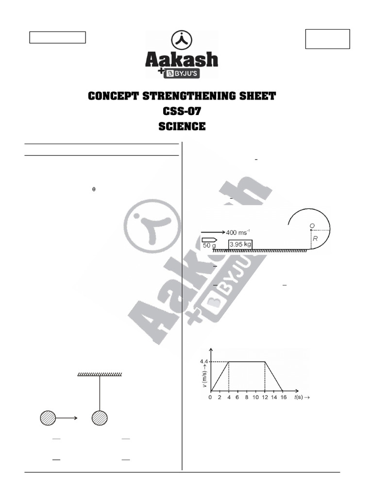 Concept Strengthening Sheet (CSS-07) Based On NSEJS-07 (FDN) - Science | PDF | Plasmodium ...
