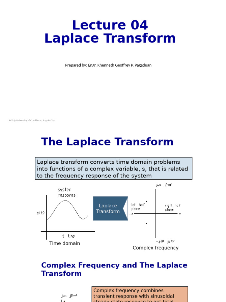 04 Laplace Transform | PDF | Laplace Transform | Functions And Mappings