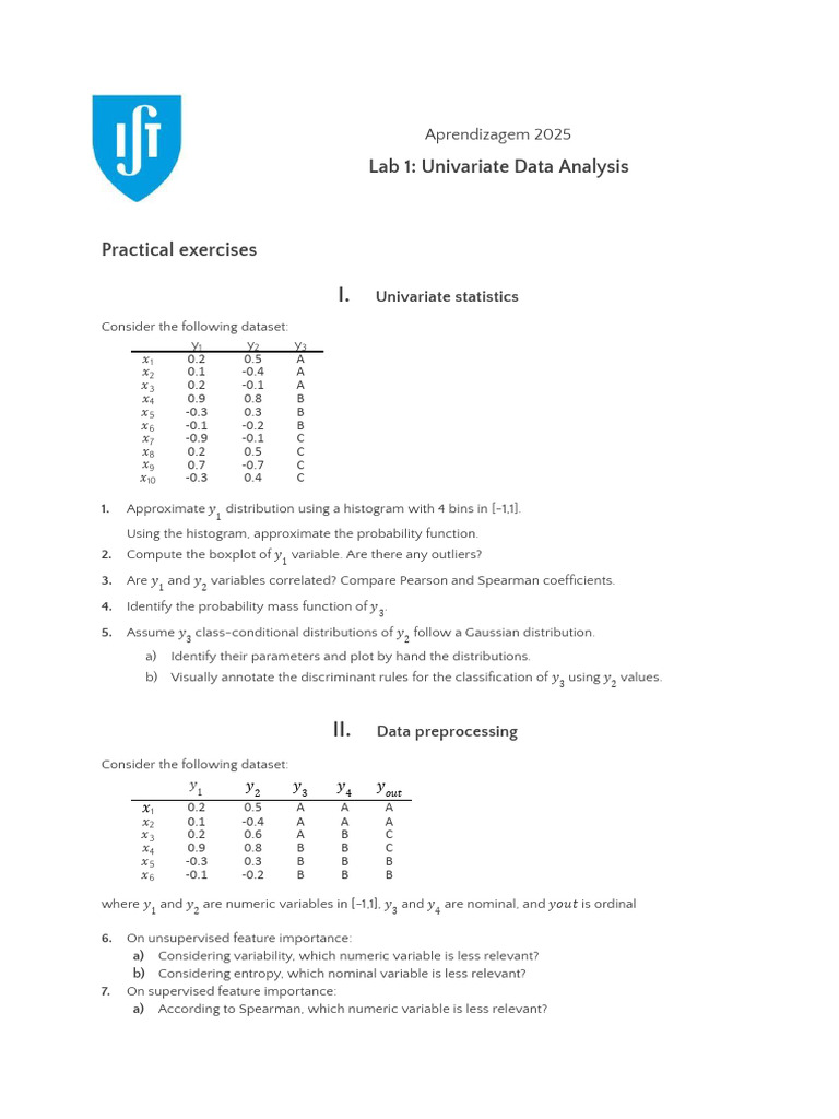 Aula Prática 01 - Enunciado | PDF | Probability Distribution ...