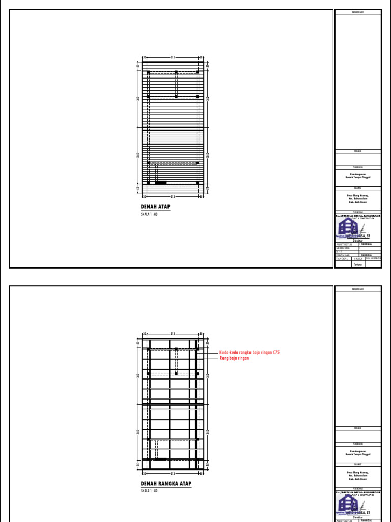 Denah Atap Dan Rangka Atap | PDF