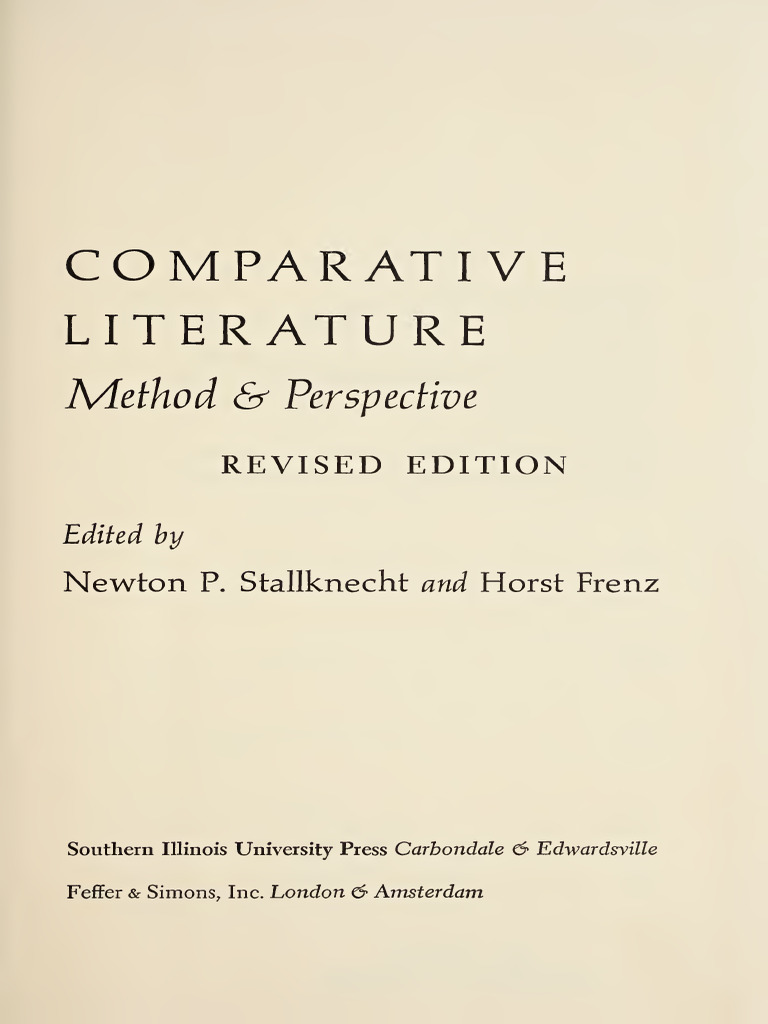 Remak - Comparative Literature Its Definition and Function | PDF ...