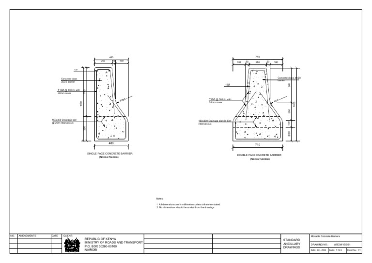 Movable Concrete Barriers Specifications | PDF