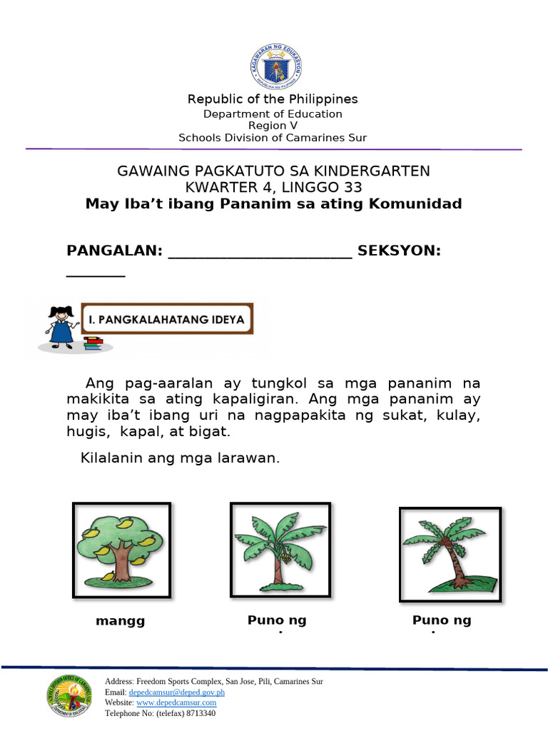 Kinder LAS Q4 WEEK 33 TAGALOG | PDF
