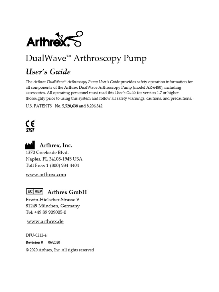 DualWave Arthroscopy Pump User Guide | PDF | Electrical Connector