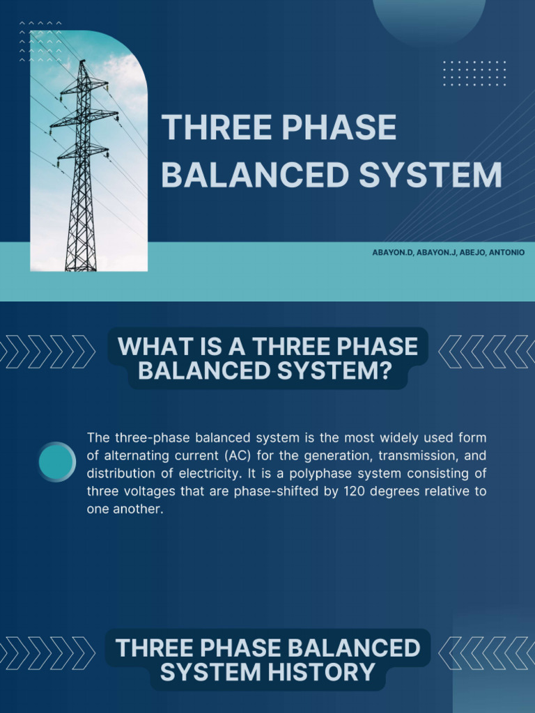 Topic 1 Three Phase Balanced System | PDF