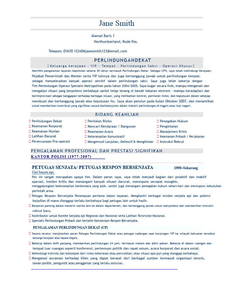 Close Protection CV | PDF
