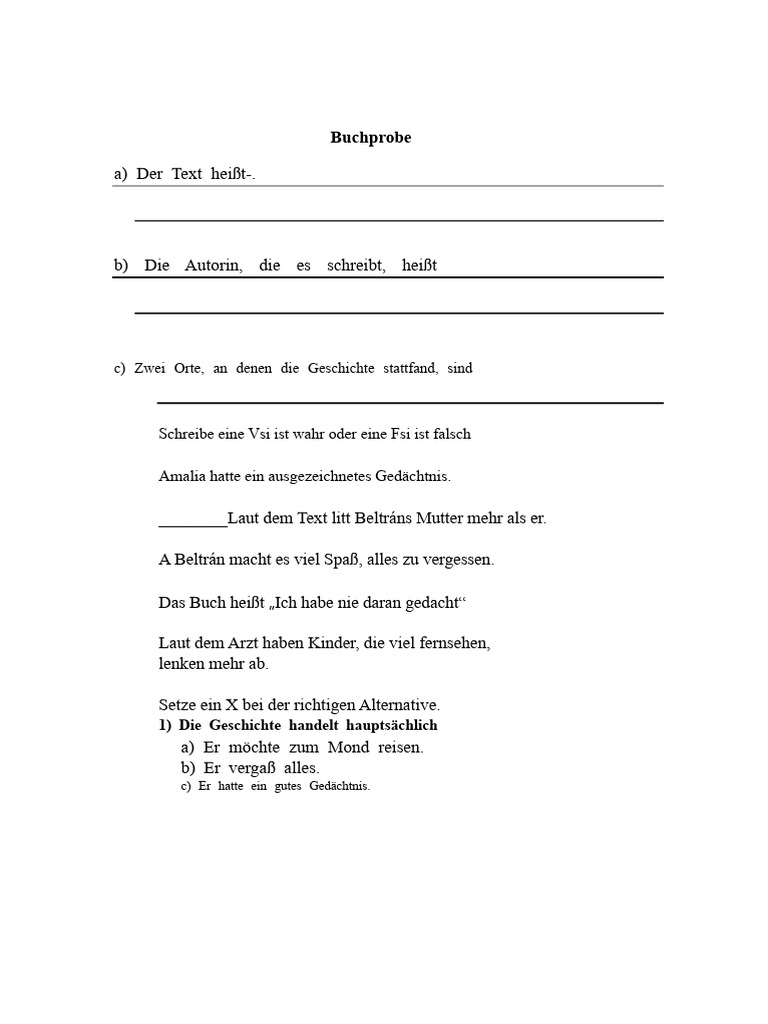 Ich Habe Es Vergessen | PDF