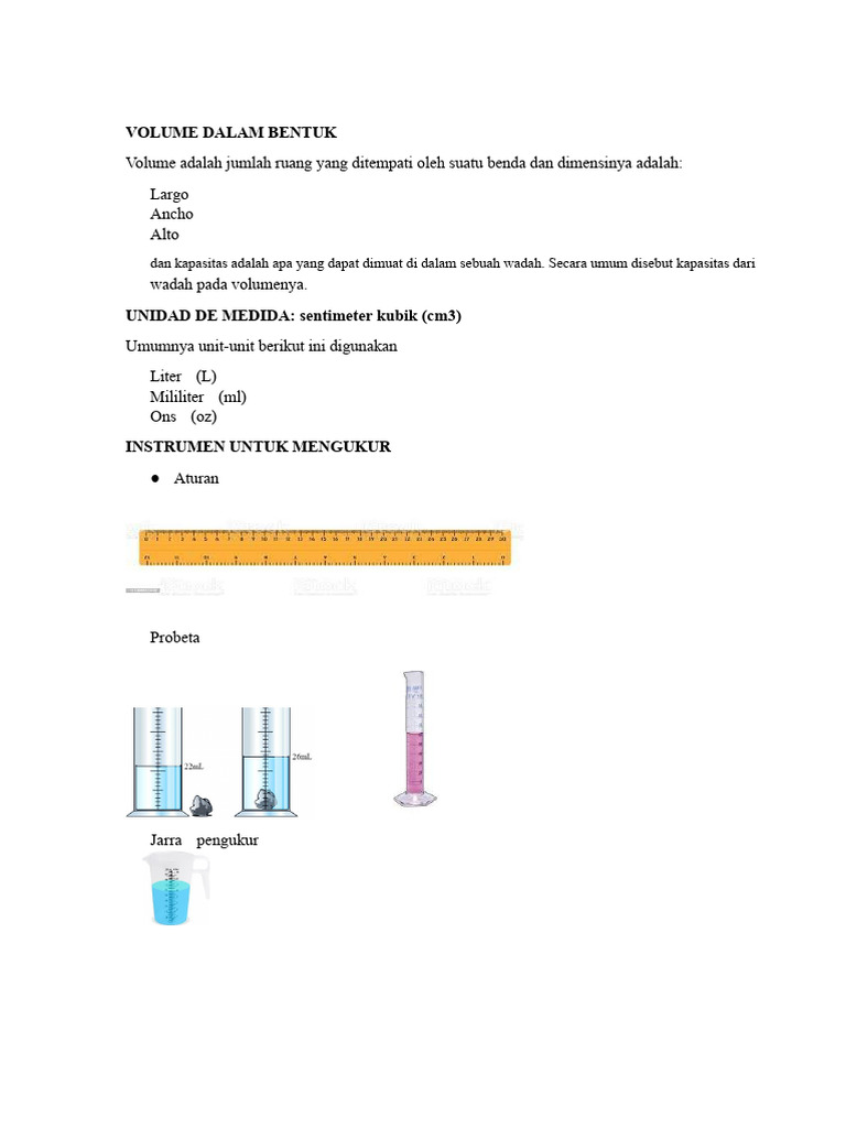 Pengukuran dan Konsep Volume Benda | PDF