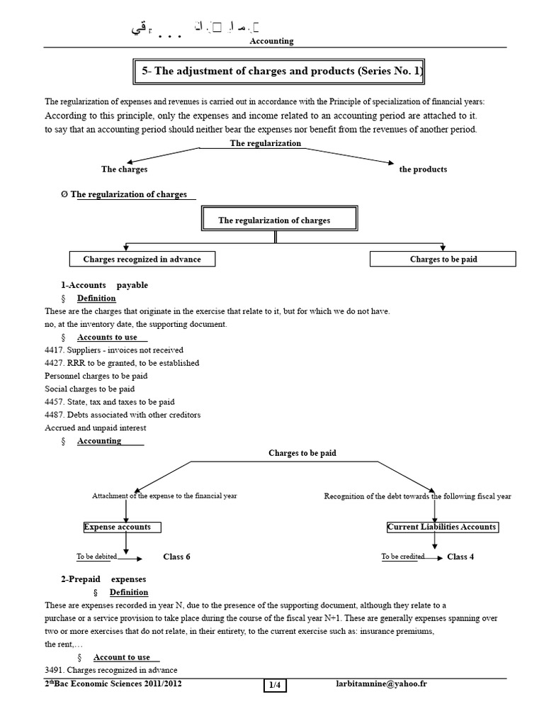 Regularization of Expenses and Revenues 2nd Year Economic Sciences Bac | PDF | Value Added Tax ...