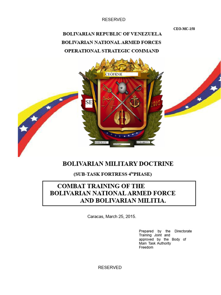 Combat Training Manual for FANB | PDF | Military | Officer (Armed Forces)