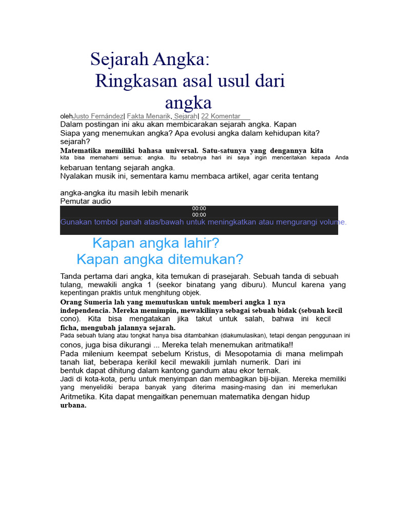 Sejarah Angka | PDF