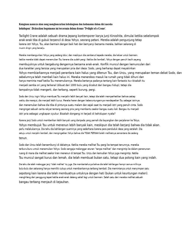 Senja Dari Sebuah Model Kran Oleh R.C. Fernando | PDF