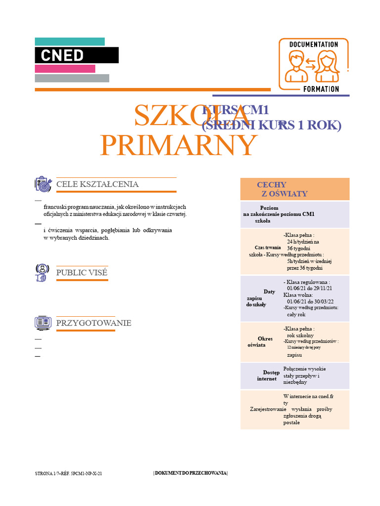 Cned CM1 Doc Int21 | PDF