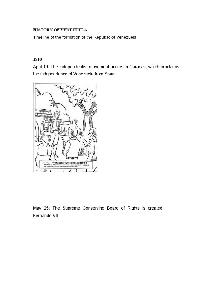 History of Venezuela Timeline | PDF | Venezuela | South America