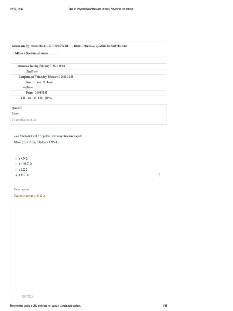 Task #1 Physical Quantities and Vectors - Review of The Attempt | PDF | Euclidean Vector | Mechanics
