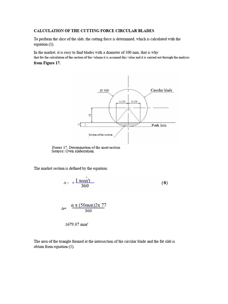 Cutting Force Calculation for Circular Blades | PDF