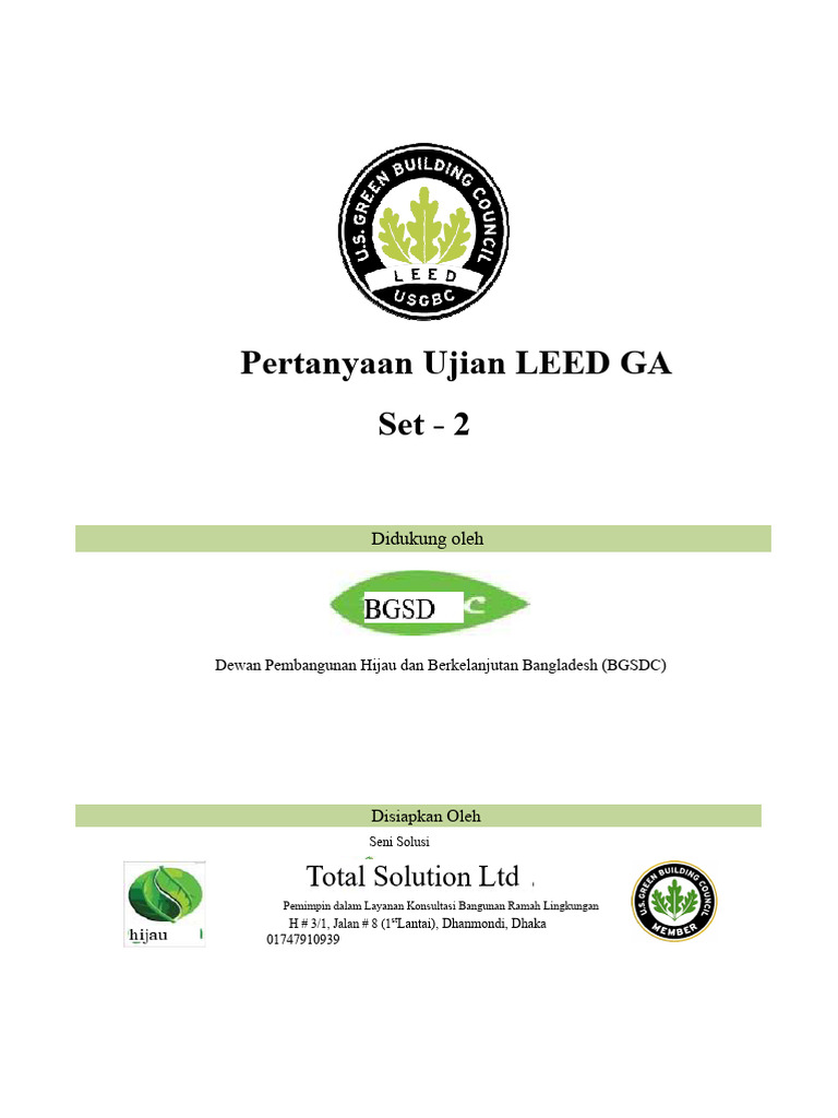 Set Pertanyaan Ujian LEED GA 2 | PDF