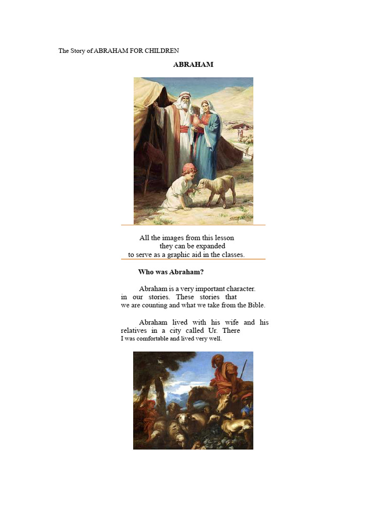 Abraham's Journey of Faith for Kids | PDF | Abraham | Isaac